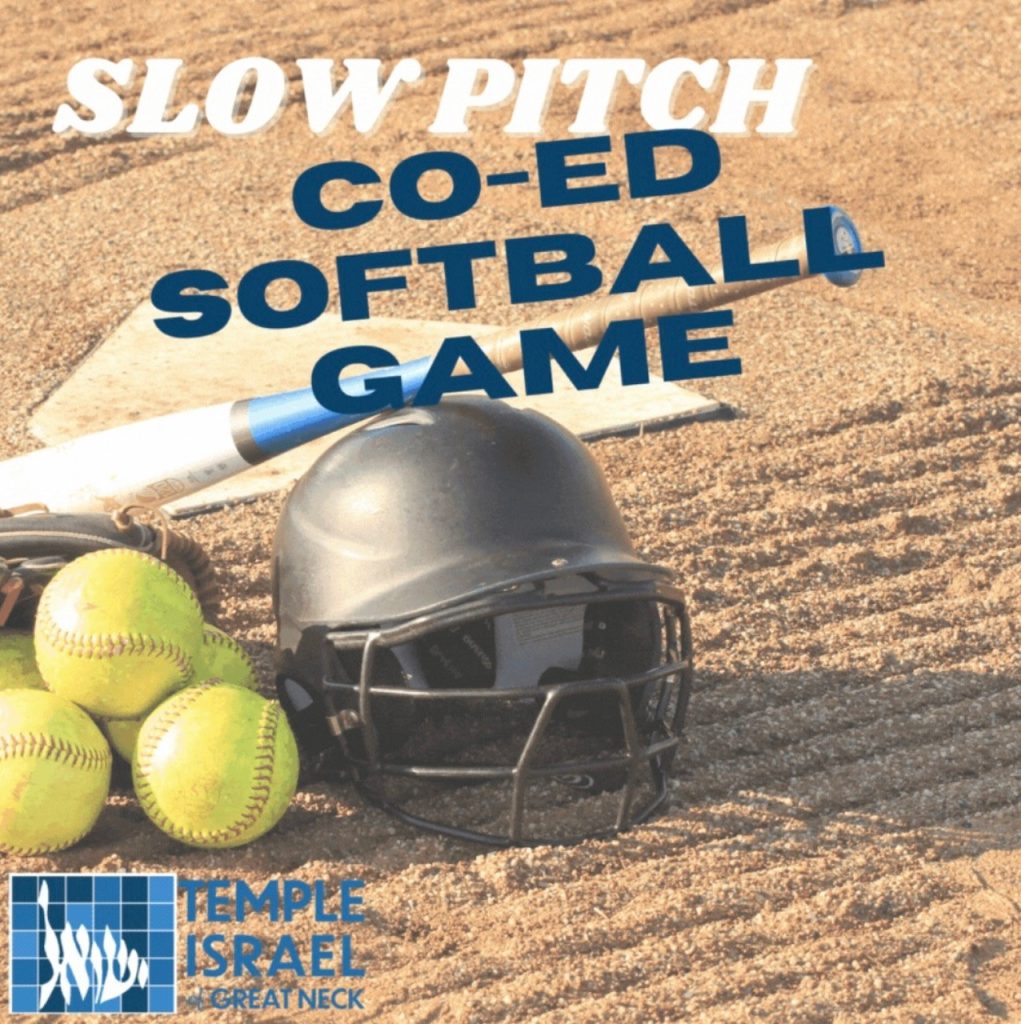 Slow Pitch Co-ed Softball Game | Temple Israel of Great Neck - Egalitarian Conservative Synagogue